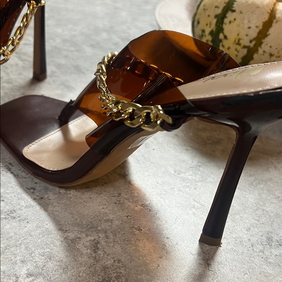 Mixx Shuz | Shoes | Mixx Shuz Tan And Gold Chain Sandals | Poshmark
